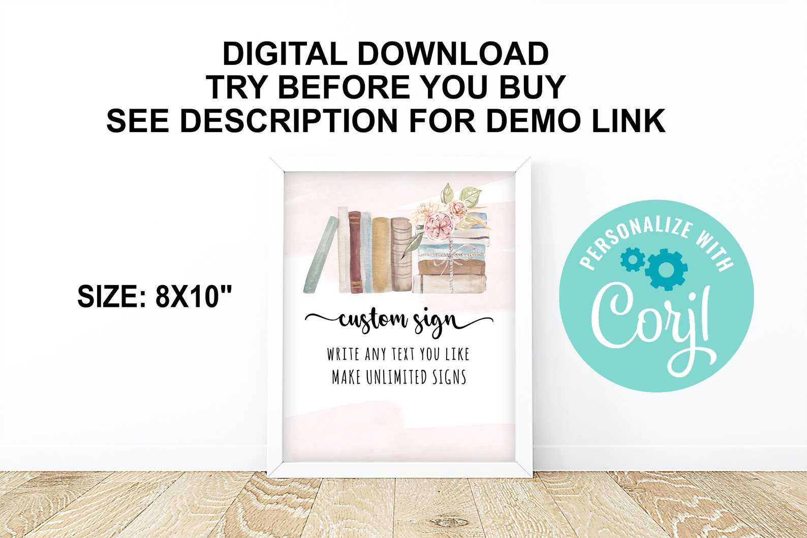 Editable Storybook Custom Sign PRINTABLE Books Baby Shower Birthday ...