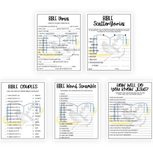 Bible Games Bundle, Bible Study Games, Bible Trivia, Bible Riddles ...