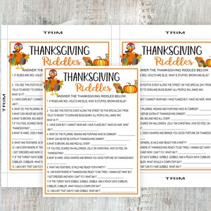 Thanksgiving Riddles, Thanksgiving Game, Thanksgiving Day Riddle Game ...