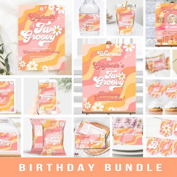 Flower Power Birthday Invite - Etsy