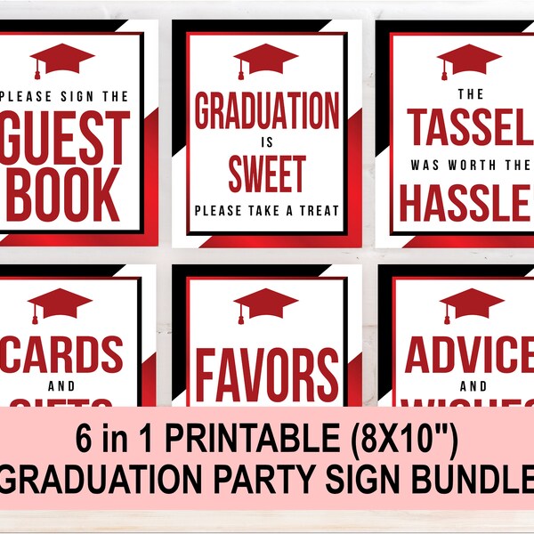 Red Black Graduation - Etsy