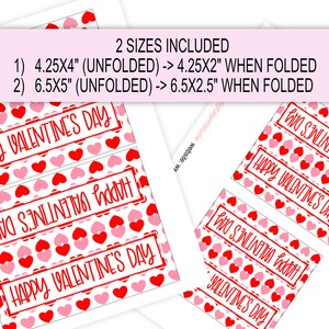 Happy Valentine's Day Treat Bag Toppers, Valentines Treat Card Topper ...
