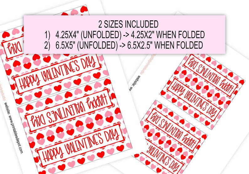 Happy Valentine's Day Treat Bag Toppers Valentines Treat | Etsy