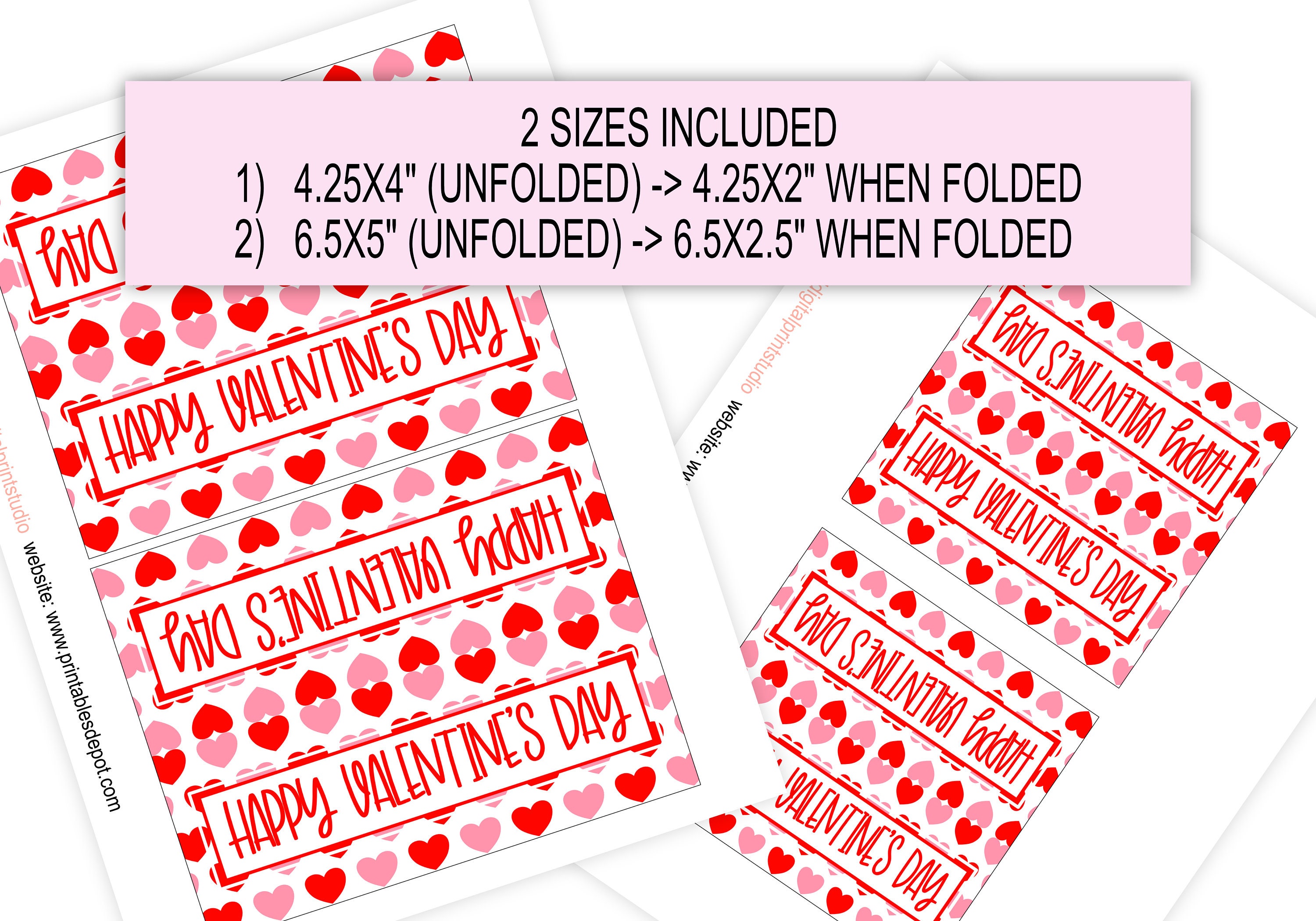 Happy Valentine's Day Treat Bag Toppers, Valentines Treat Card Topper ...