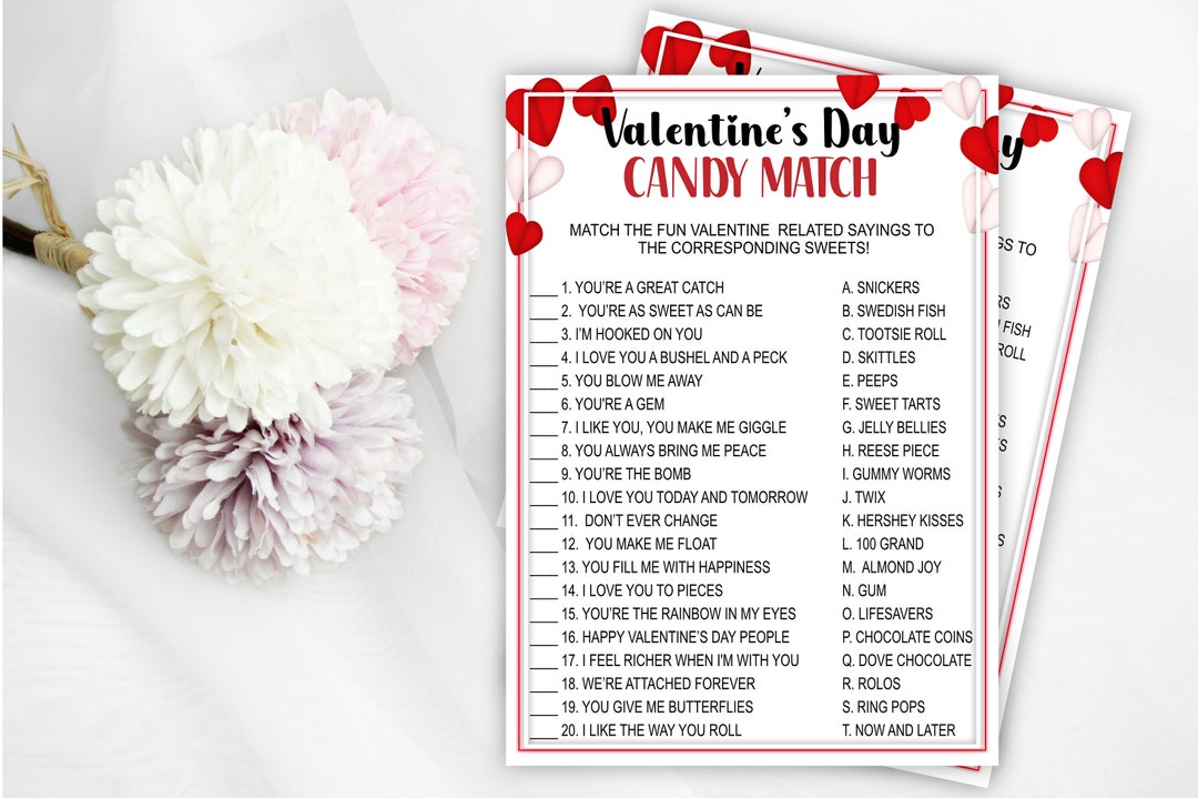 Valentine Day Candy Match Game, Candy Game, Valentine Day, Fun ...