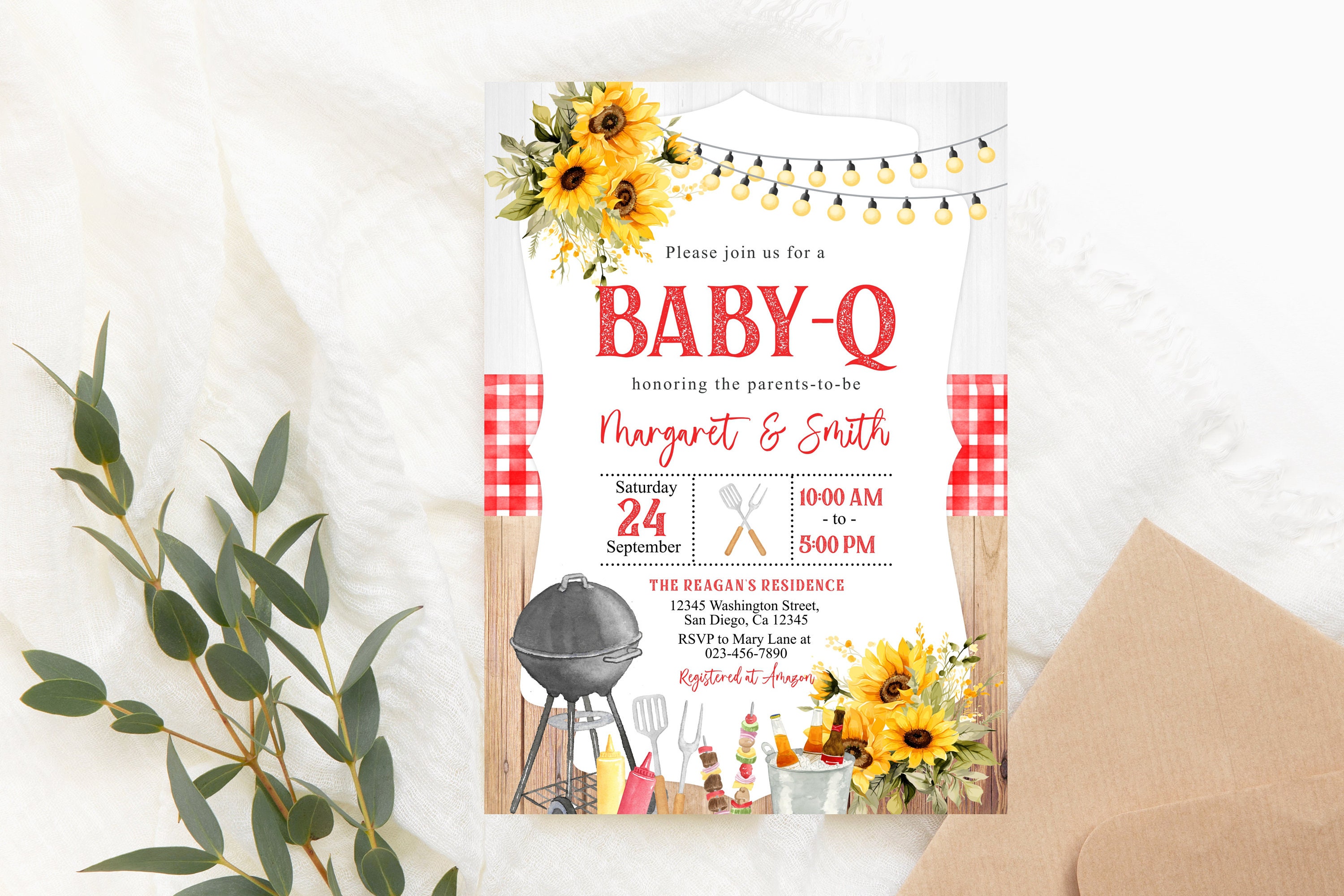 BBQ Baby Shower Invitation, Editable Baby-q Template (digital Download ...