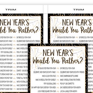 New Year's Eve Would You Rather Game, New Year's Eve, Printable New ...
