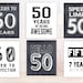 50th Birthday Signs Bundle Birthday Party Decorations 50th Birthday ...