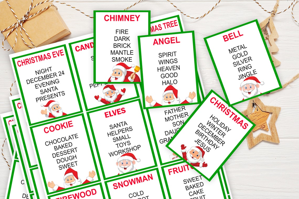 Christmas Taboo Card Game Group Game Family Game - Etsy