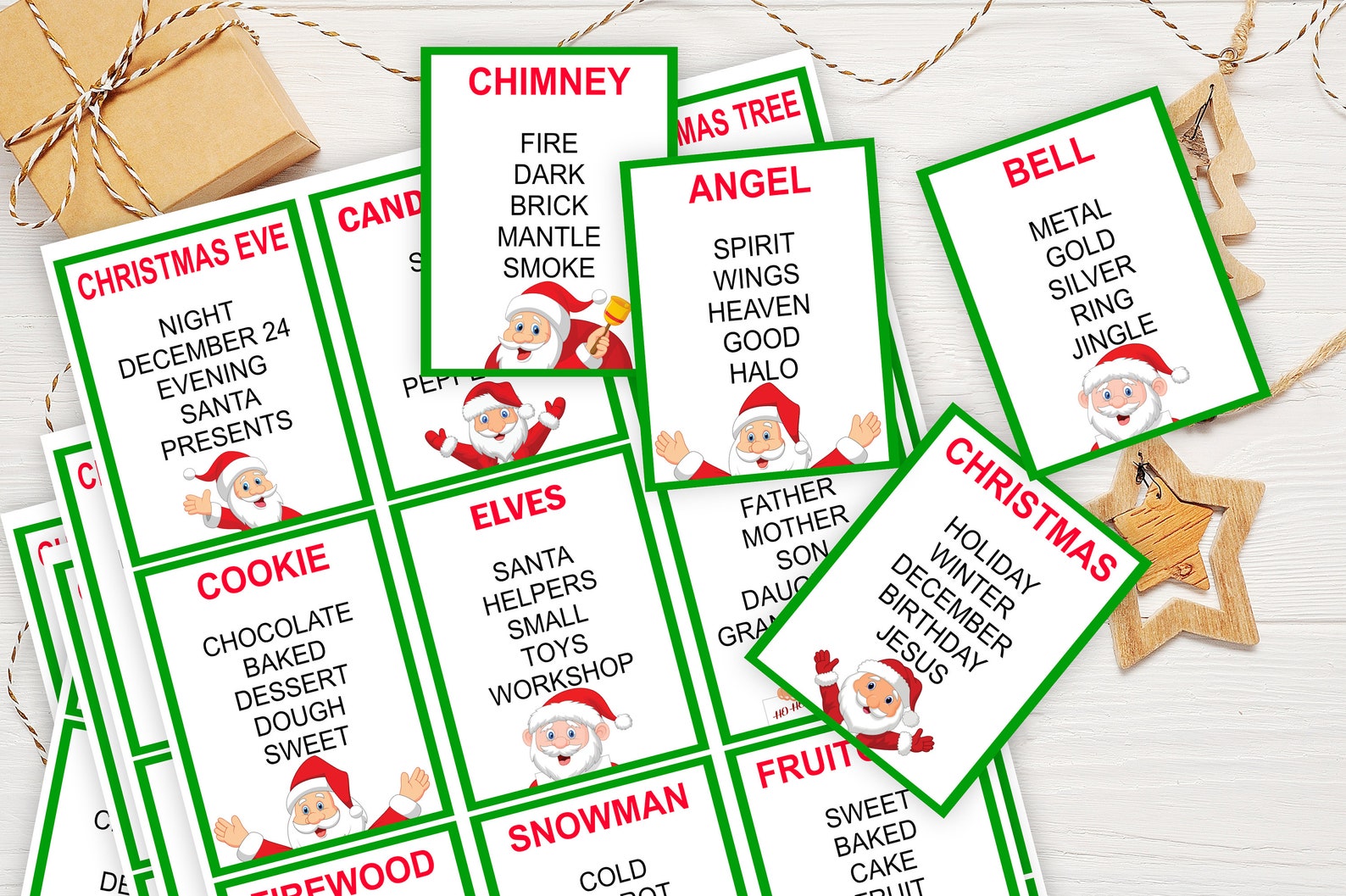 Christmas Taboo Card Game Group Game Family Game - Etsy