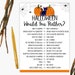 Halloween Would You Rather Game, Halloween Simple Pumpkin Cat Would You ...