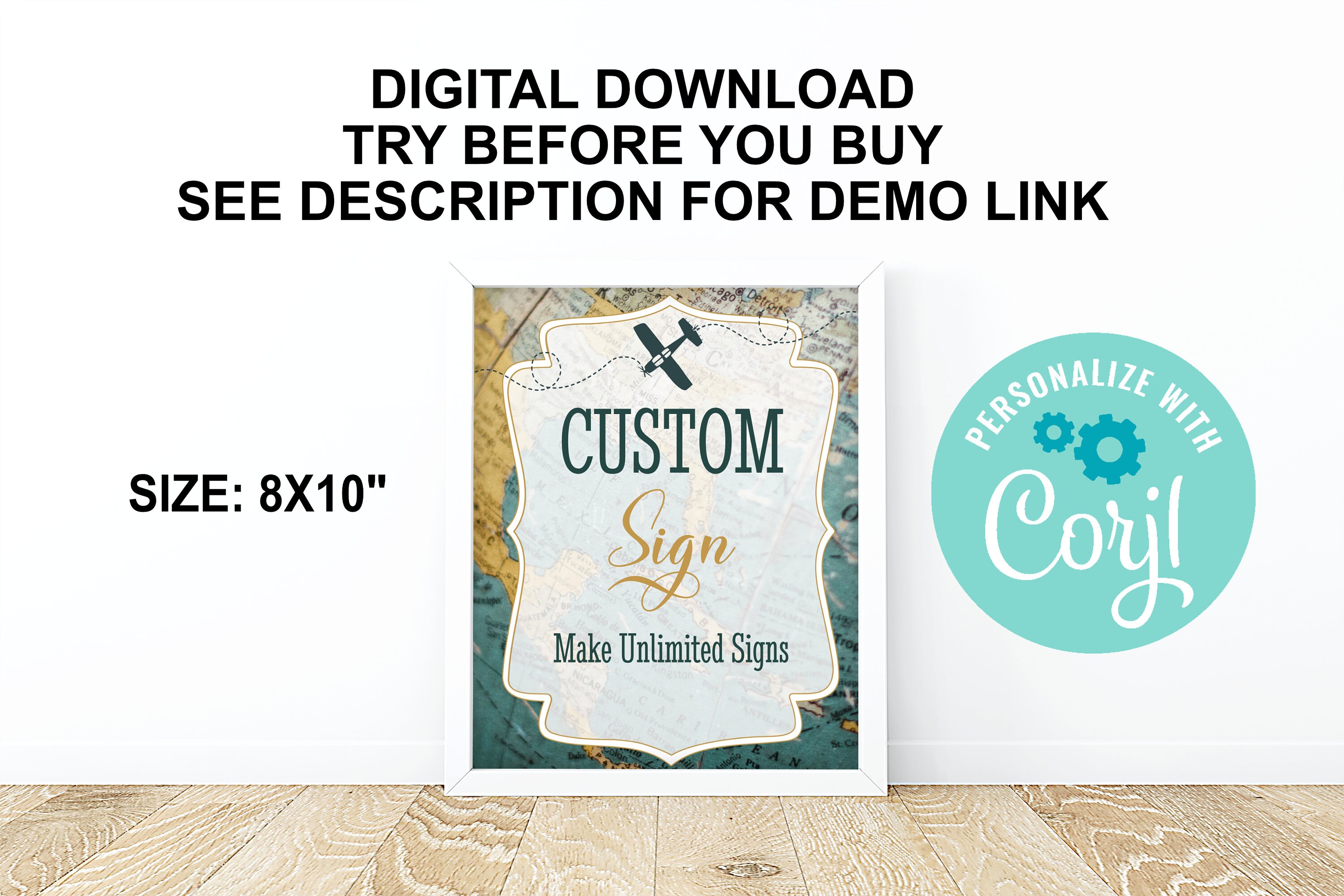 Editable Travel Custom Sign PRINTABLE Travel Theme Baby Shower - Etsy