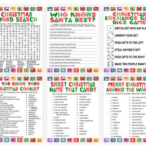 Christmas Games Bundle, Christmas Printable Games Bundle Pack Suite ...