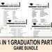 Black White Graduation Party Game Bundle Pack Printable, Who Knows the ...