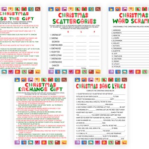 Christmas Games Bundle, Christmas Printable Games Bundle Pack Suite ...