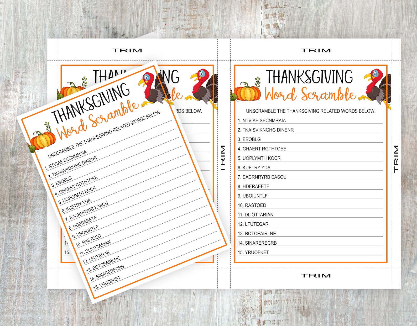 Thanksgiving Word Scramble Game Thanksgiving Games Fun Thanksgiving Day ...