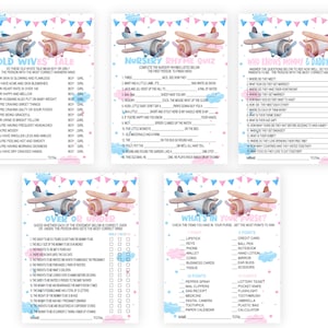 Airplane Gender Reveal Game Bundle, Airplane Gender Reveal Games ...