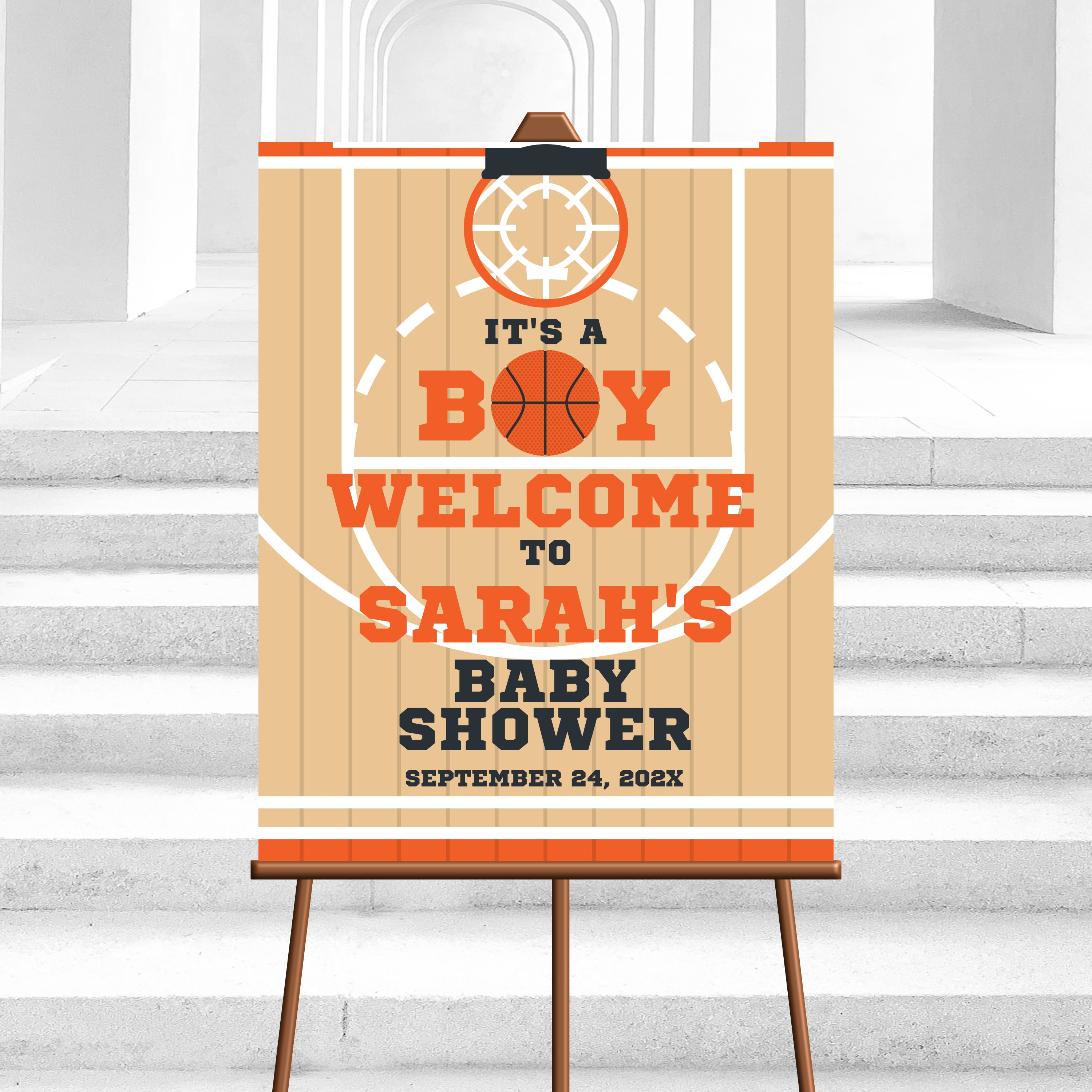 Editable Basketball Welcome Sign Baby Shower Welcome Decor - Etsy