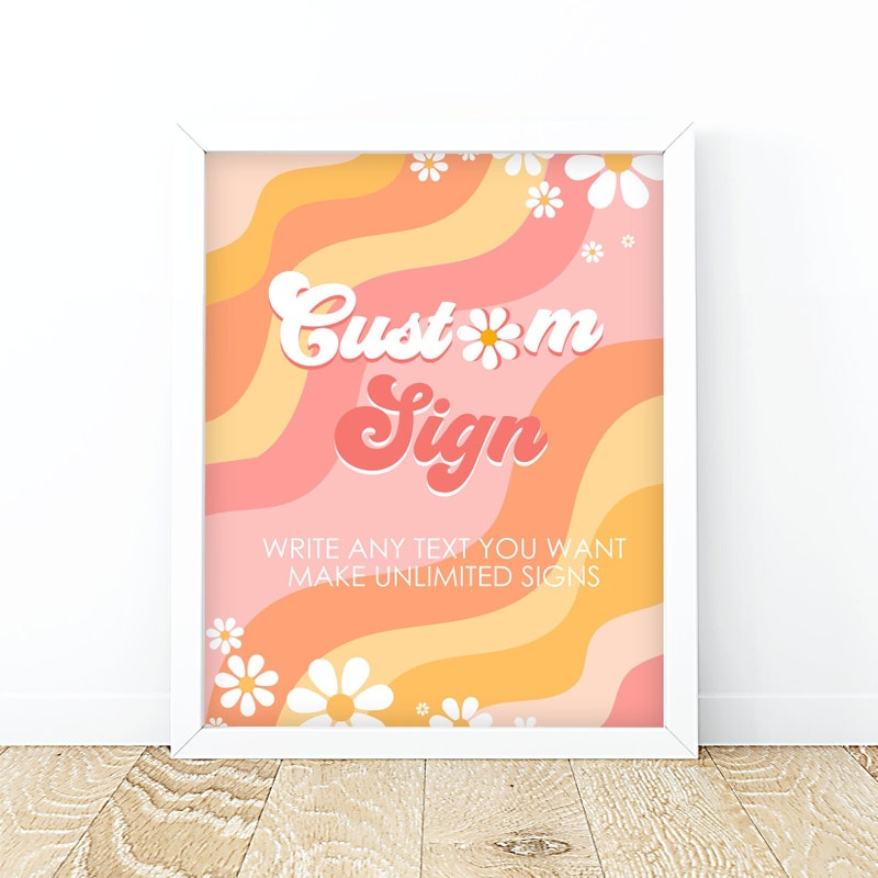 Groovy Party Table Signs - Etsy