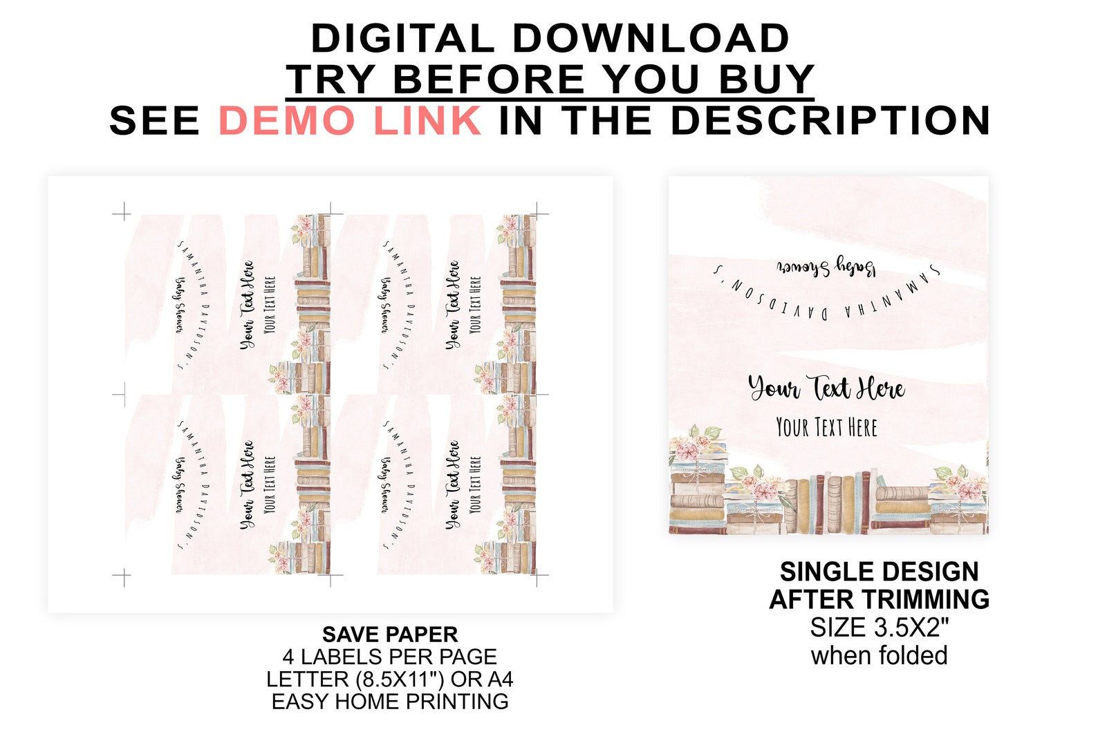 Editable Storybook Food Labels Tent Card Food Card Table Tent - Etsy