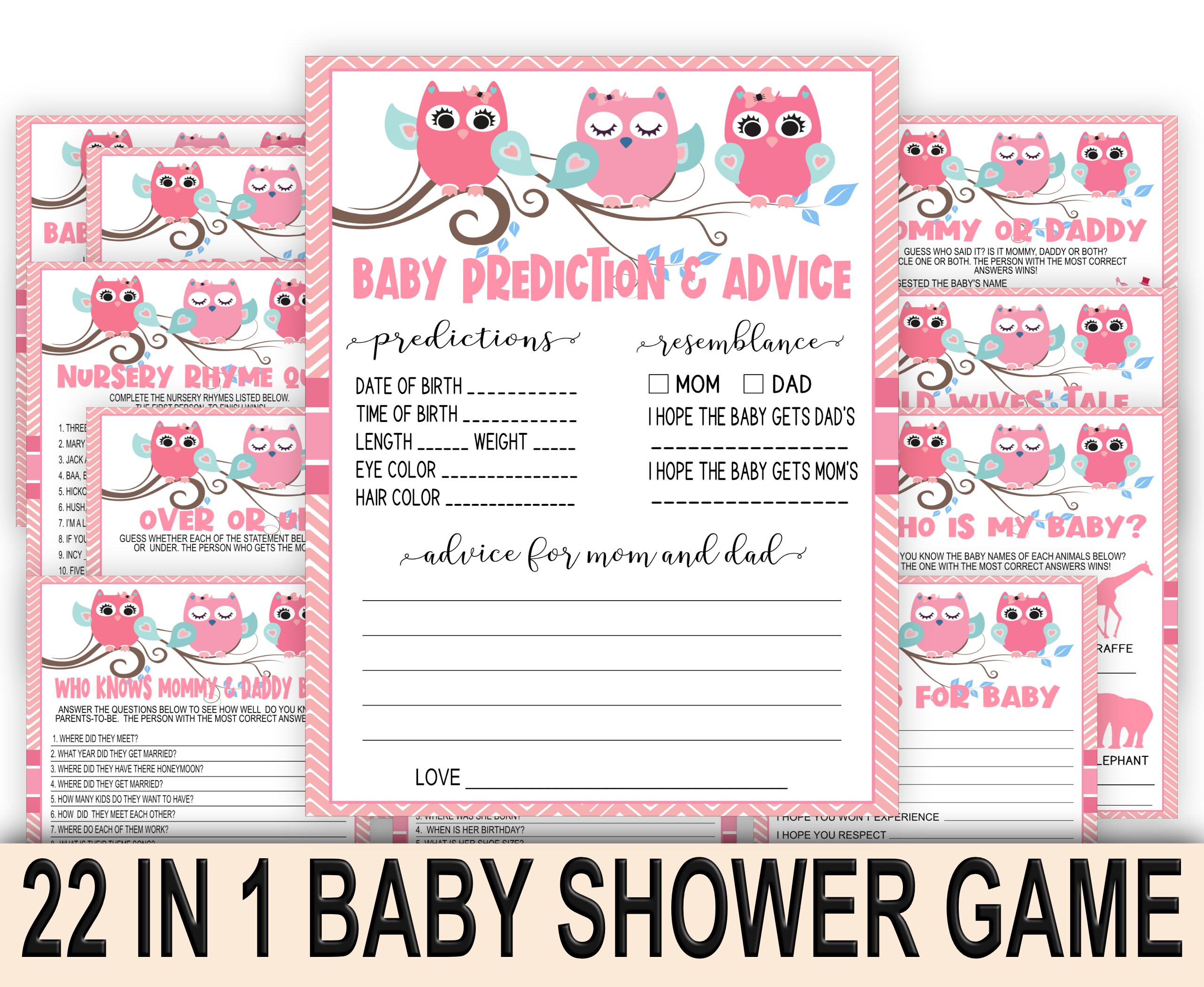 Owl Baby Shower Games