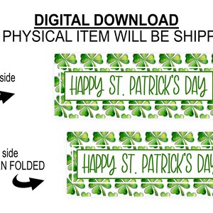 Happy St Patrick's Day Treat Bag Topper Green Classroom Favor Bag Goody ...