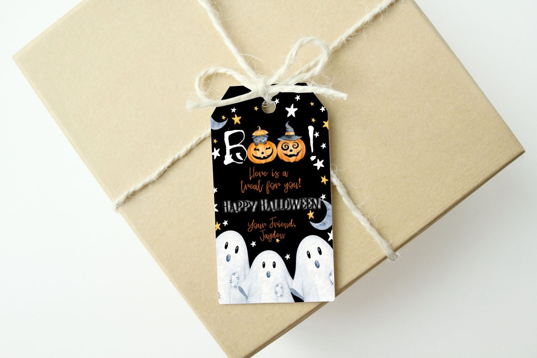 Editable Halloween Favor Tags Trick or Treat Favor Tags Birthday Party ...