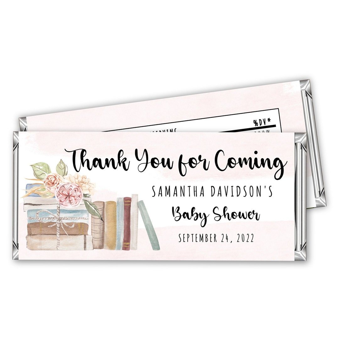Editable Storybook Candy Bar Wrapper Label Favor Label Baby Shower ...