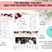Editable Wedding Timeline Burgundy Blush Wedding Order of Events ...