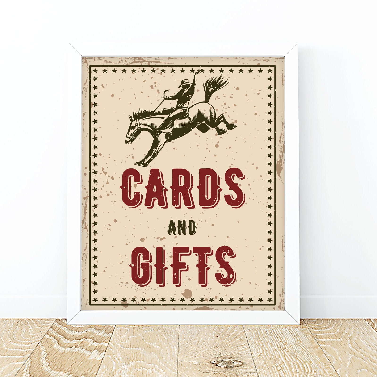 Rodeo Cards and Gifts Sign Table Decor Birthday Party Sign | Etsy