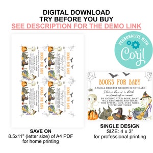 Editable Halloween Party Invitation Set Little Boo Baby Shower - Etsy