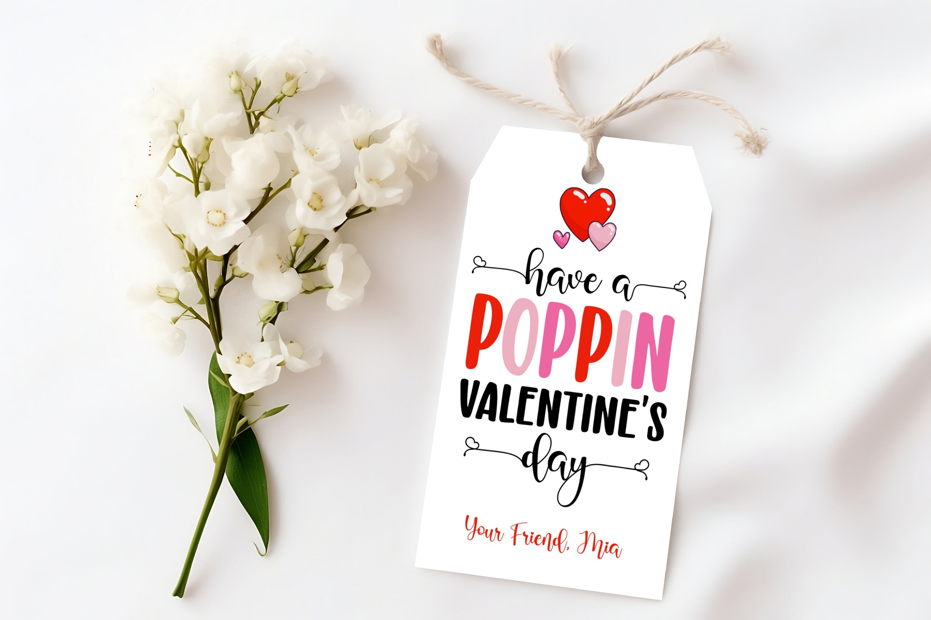 Editable Have a Popping Valentine Day Candy Gift Tag Printable ...