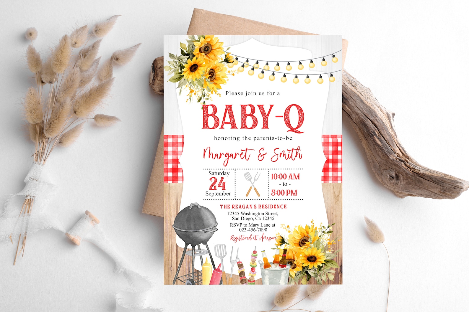 BBQ Baby Shower Invitation, Editable Baby-q Template (digital Download ...
