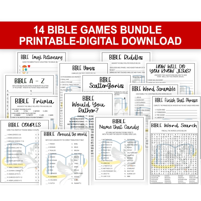 Candy Bible Games - Etsy