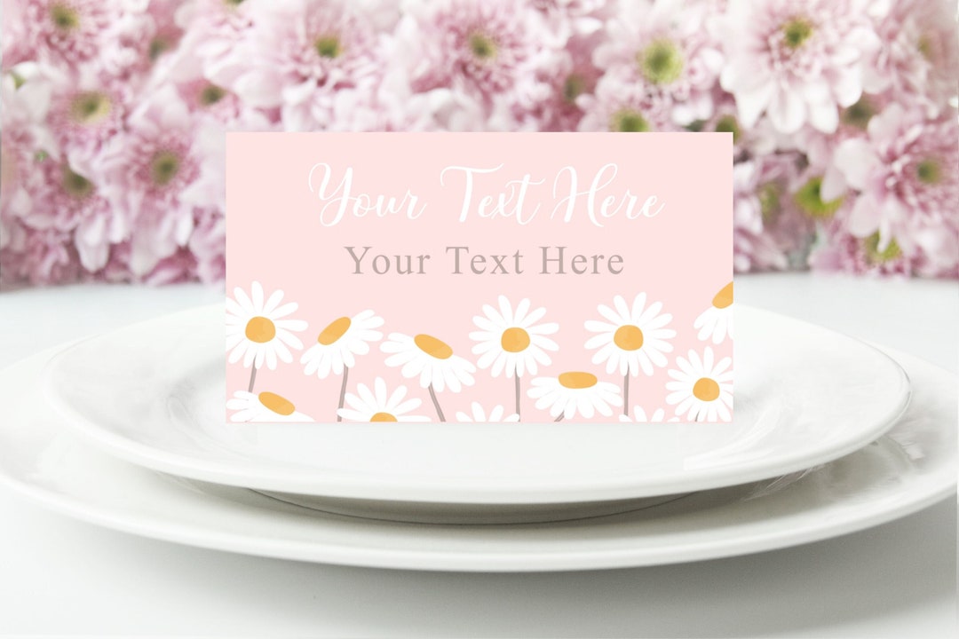 Editable Daisy Food Labels Food Card Table Tent Card Daisy - Etsy