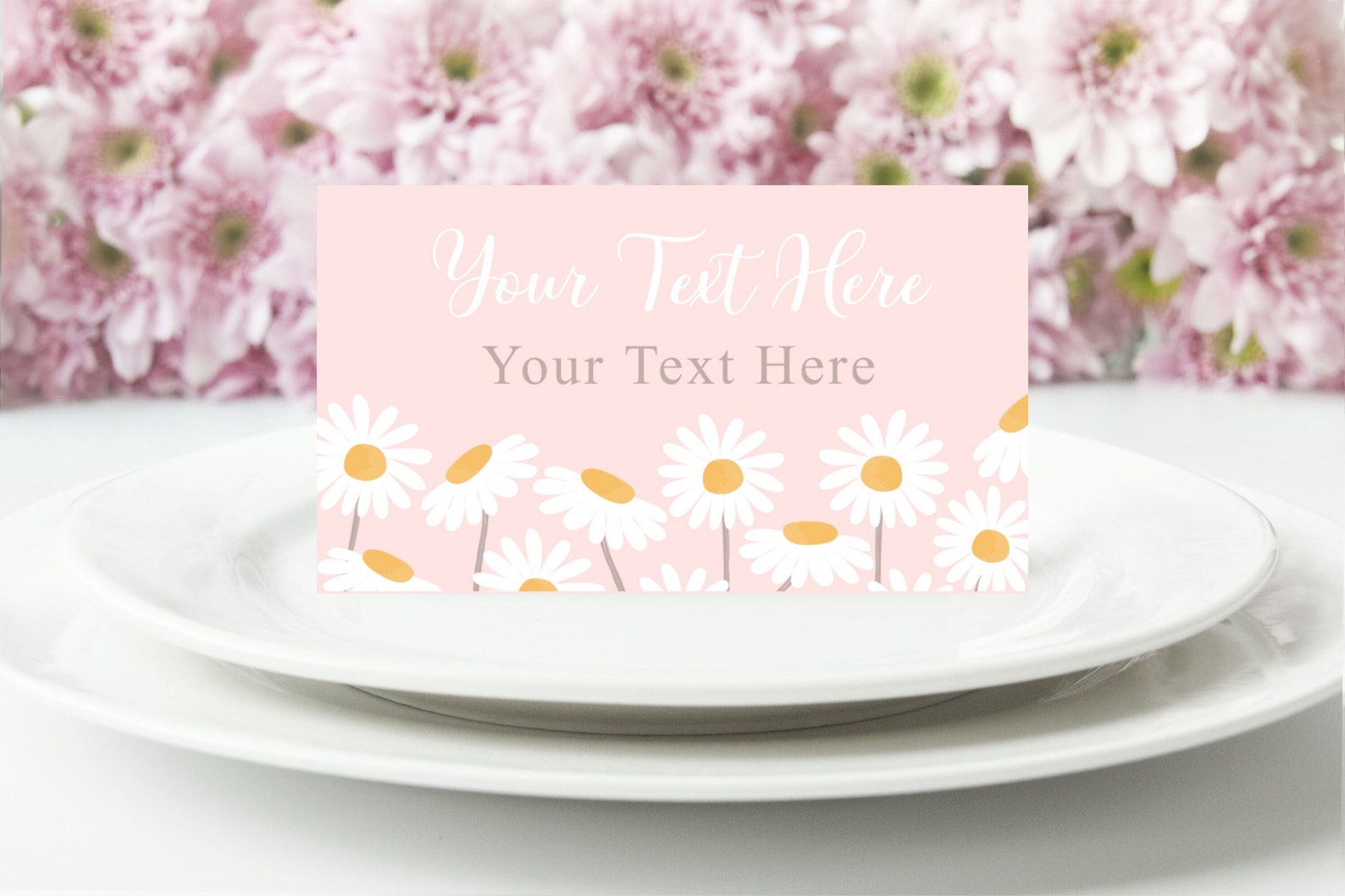 Editable Daisy Food Labels Food Card Table Tent Card Daisy - Etsy