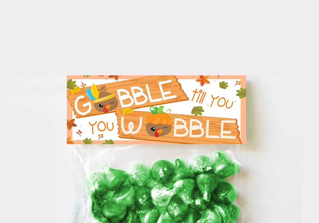 Thanksgiving Treat Bag Topper Turkey, Favor Bag Topper, Goody Bag ...