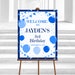Editable Blue Welcome Sign Birthday Party Blue Balloons Welcome Sign ...