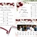 Editable Wedding Timeline Burgundy Blush Wedding Order of Events ...