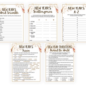 New Years Eve Party Games Bundle Set Pack New Years Eve Game Kids ...