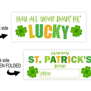 St Patrick's Day Treat Bag Topper,classroom Favor Bag,goody Bag Topper ...