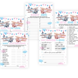 Airplane Gender Reveal Game Bundle, Airplane Gender Reveal Games ...