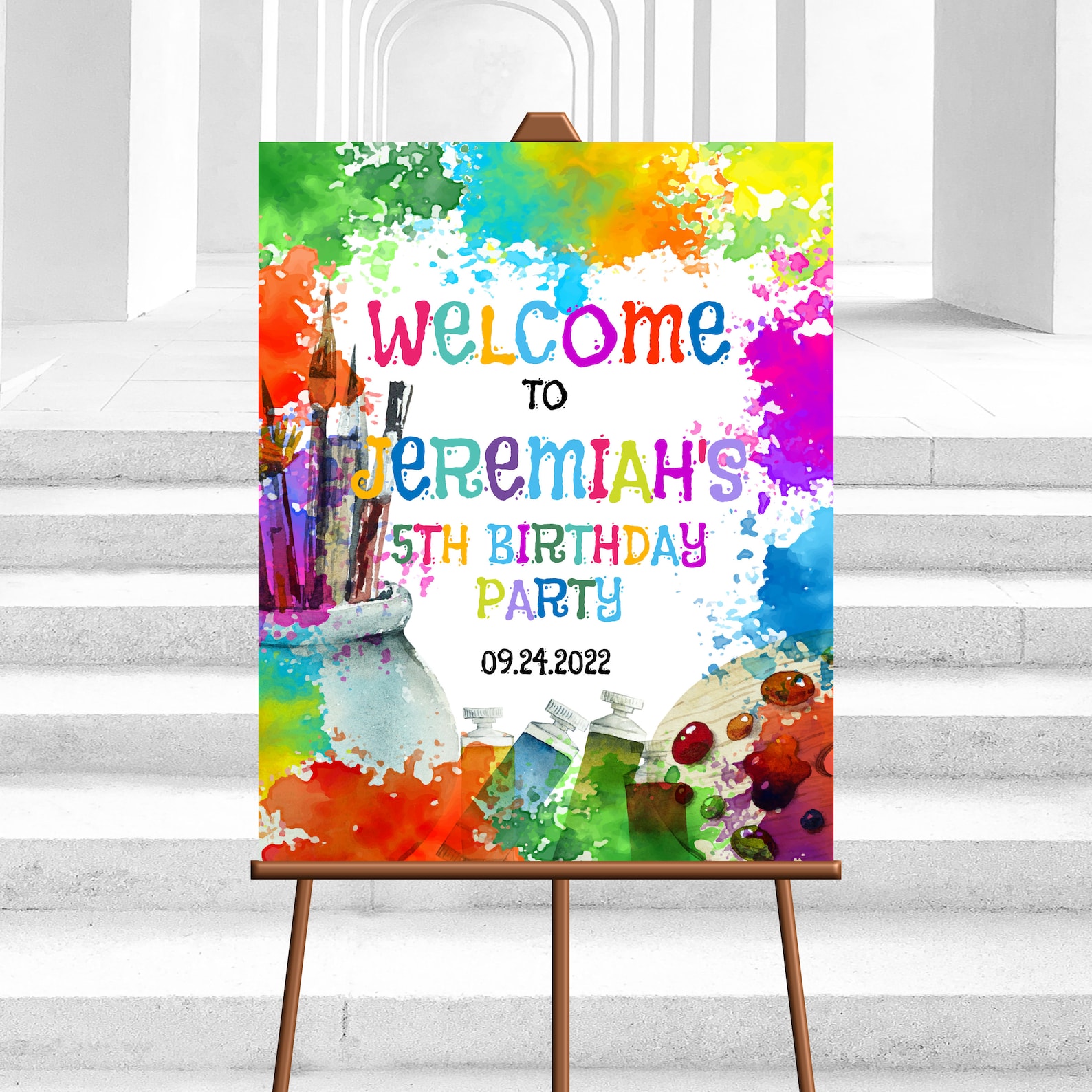 Editable Painting Welcome Sign Birthday Party Welcome Sign - Etsy