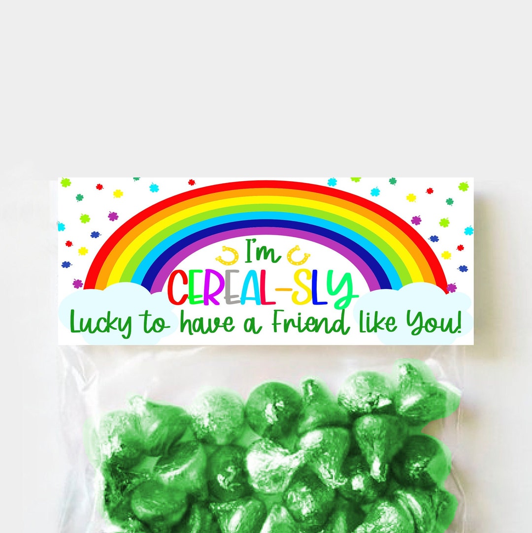 St Patrick's Day Treat Bag Topper,classroom Favor Bag,goody Bag Topper ...