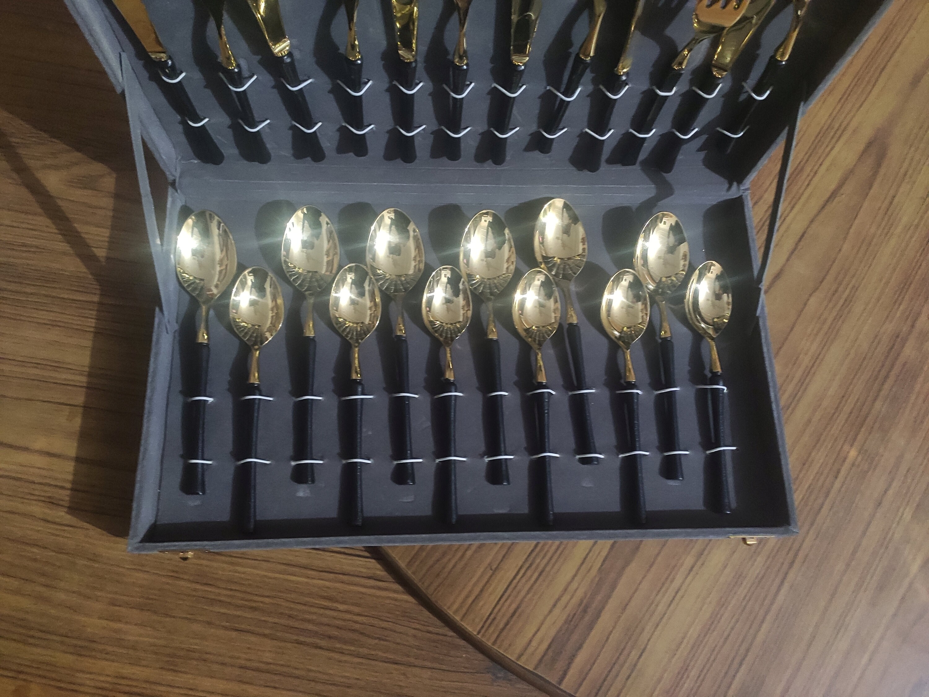 24-piece 18/10 Brass Flatware Silverware Dinnerware Set | Etsy