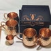 Solid Copper Mugs Set of 4 gift Set 16 Oz 100% - Etsy