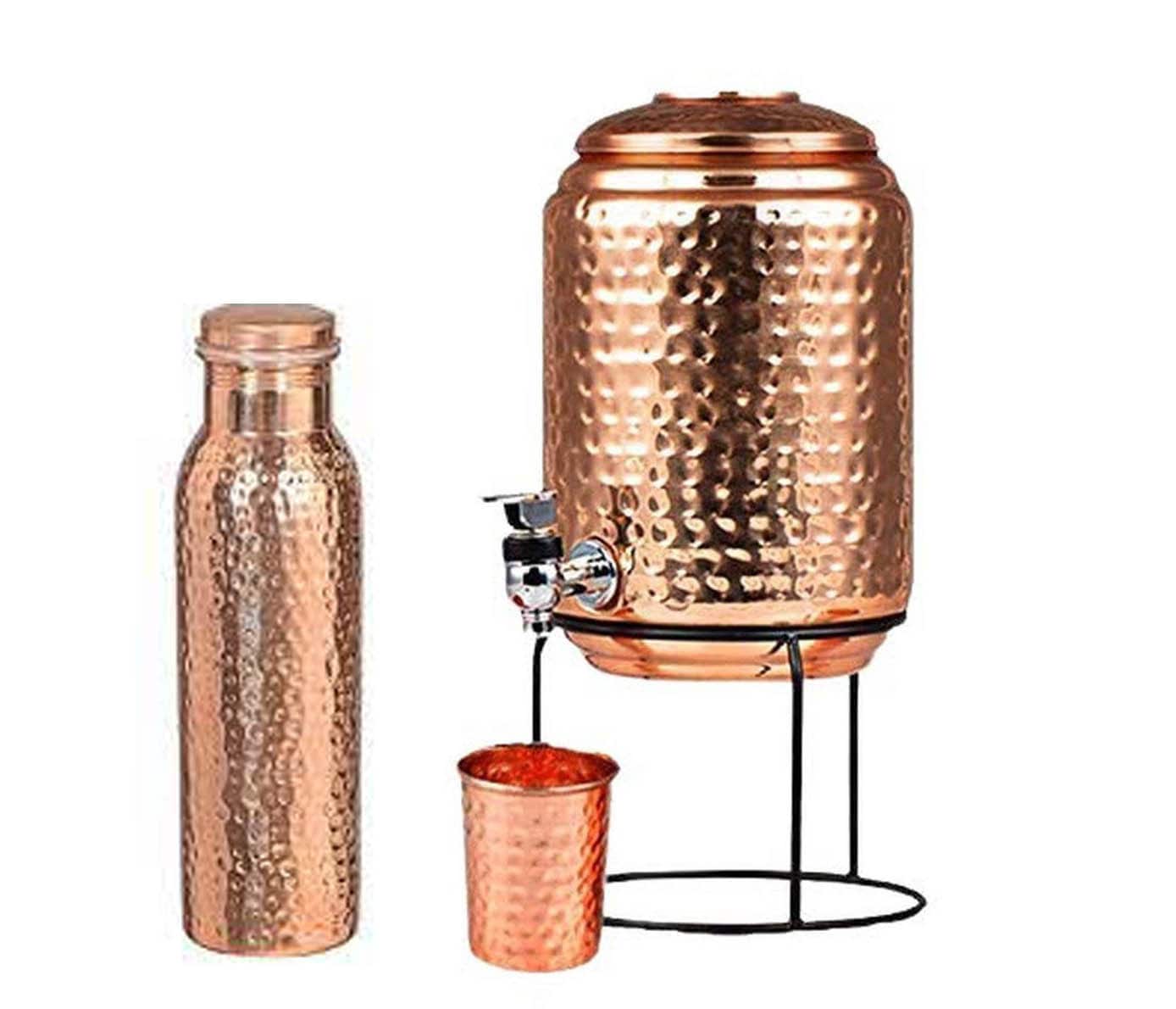 Indian Handmade Hand Hammered Pure Copper Water Dispenser - Etsy