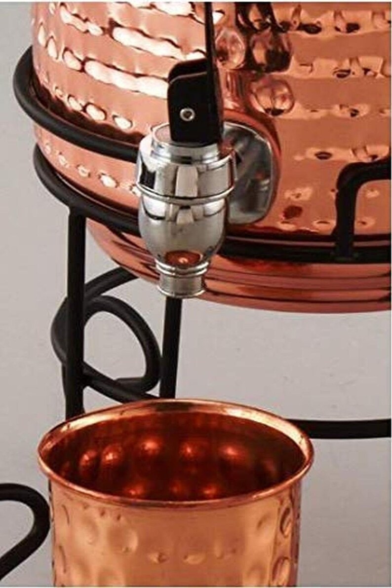 Indian Handmade Hand Hammered Pure Copper Water Dispenser | Etsy