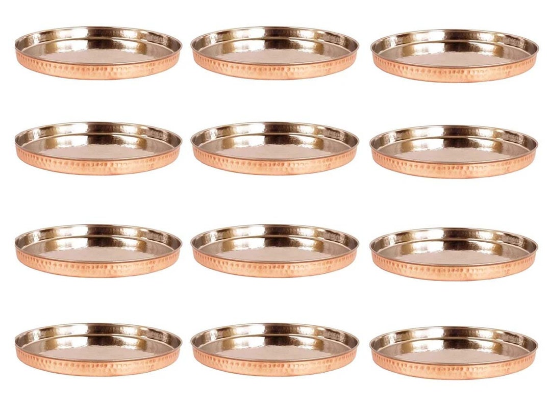 Coppa House Steel Copper Dinner Plate Thali Steel Copper Dinner Plate ...