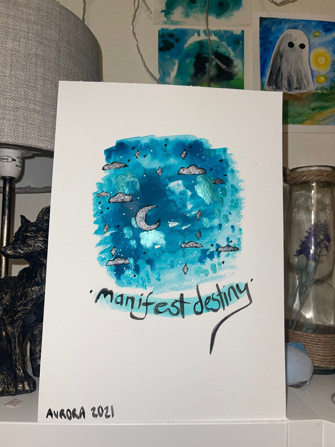 Manifest Destiny Original Piece A4 Metallic Ink Drawing | Etsy